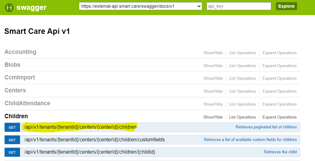 Using the API – Smartcare | Vanco