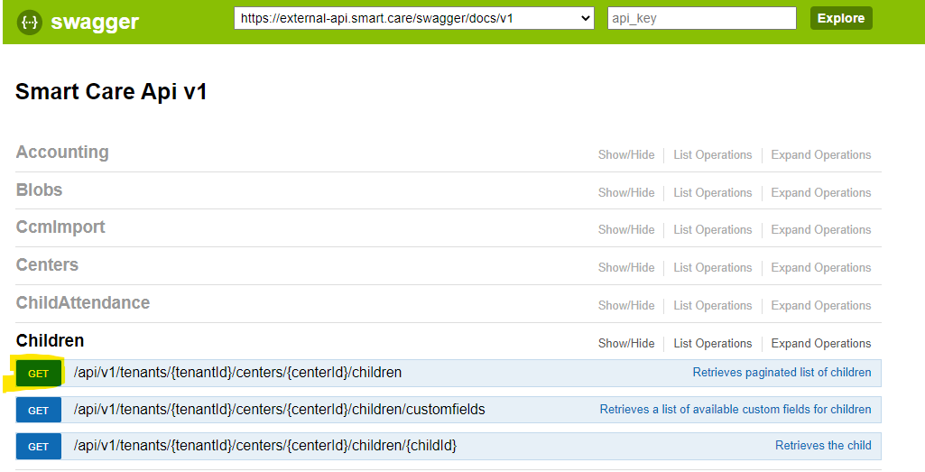 Using the API – Smartcare | Vanco