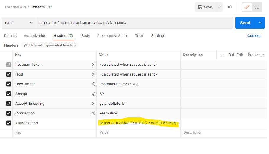 Using the API – Smartcare | Vanco