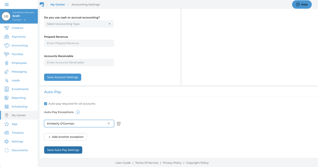 Managing Required Autopay & Exception List – Smartcare | Vanco